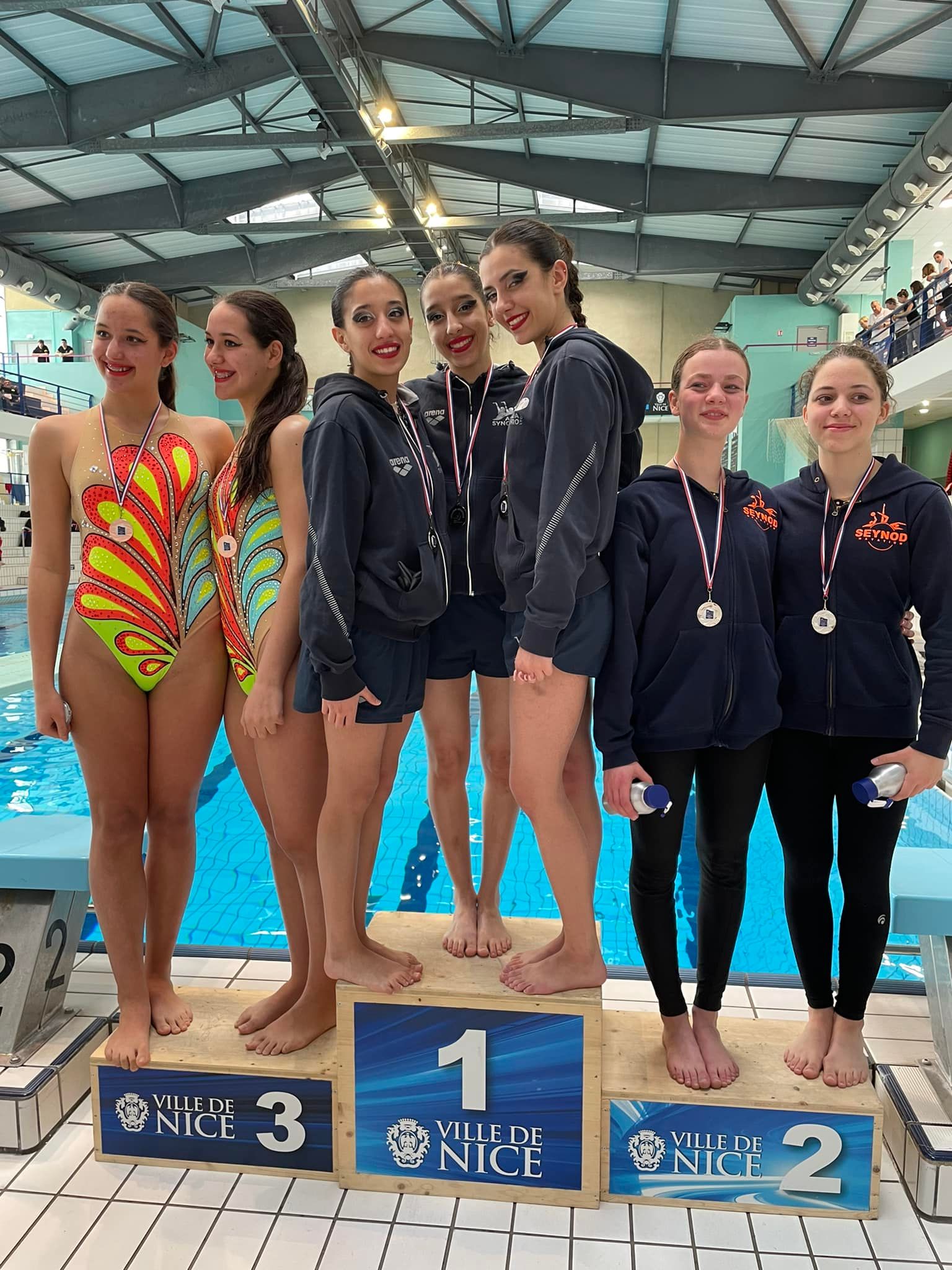 podium duo libre – La natation artistique à Lyon